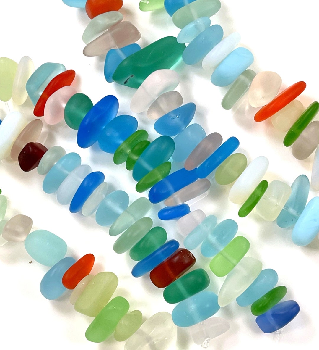 Pebble Beads, 12x9mm., Multi-colored Beads, About 12 X 9 X3 Mm ...