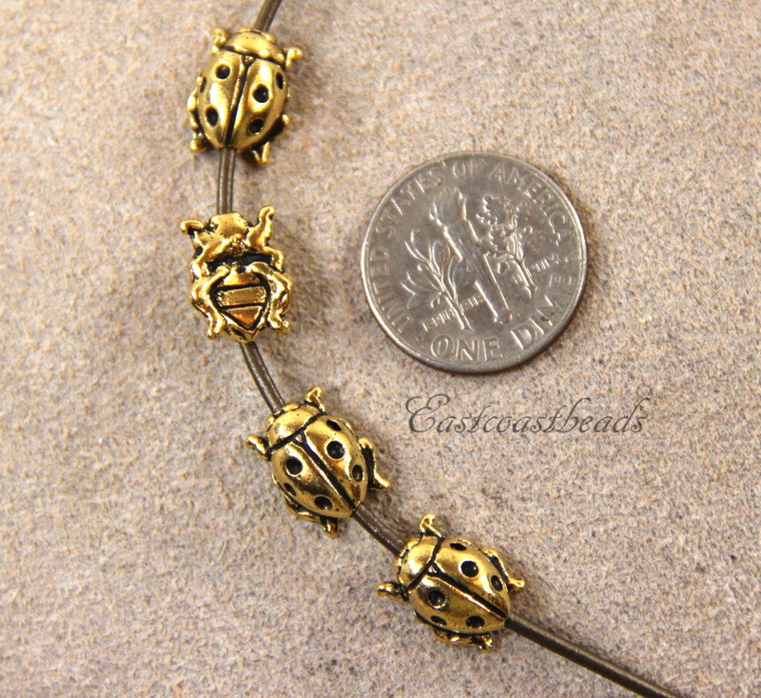 Tierracast 12mm Lady Bug Beads, Bug Beads, Jewelry Finding, Antiqued ...