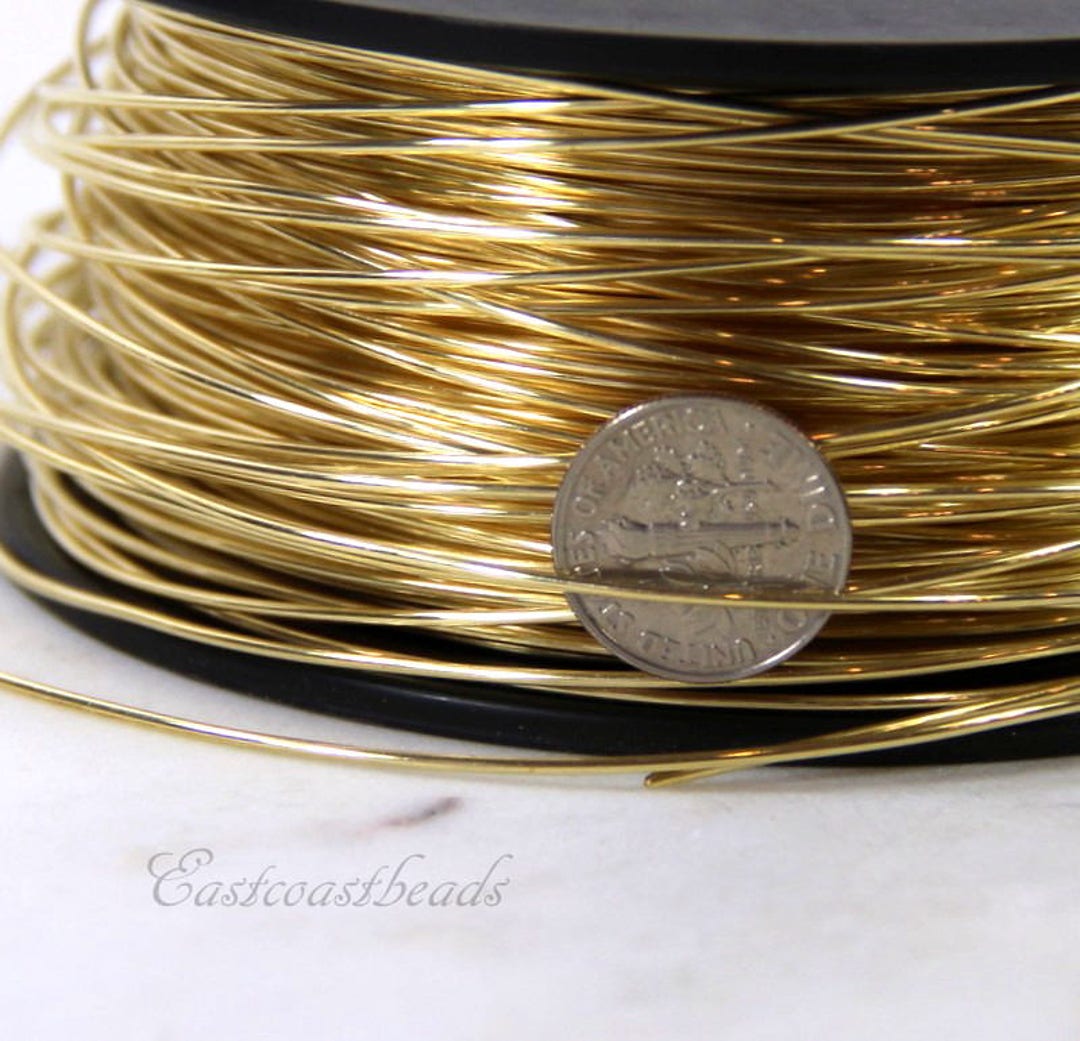 Brass Wire, 18 Gauge, Round Dead Soft, Solid Yellow Brass Wire, Jewelry ...