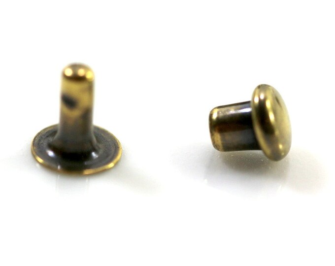 Tierracast Rivets, 4mm Compression Rivets, Antiqued Brass, 4 Mm ...