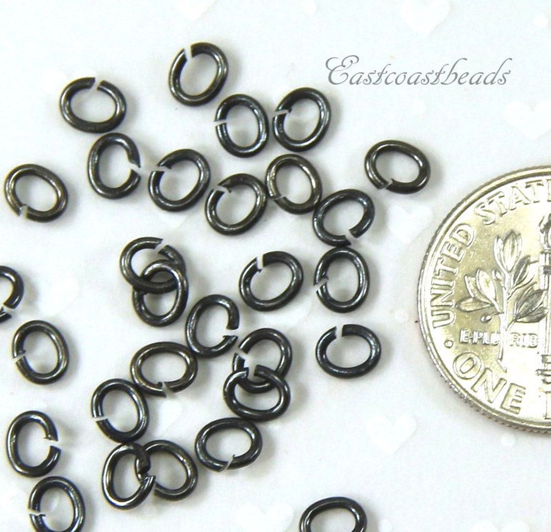 Tierracast Oval Jump Rings, 20 Guage, Small, Black Jumprings, Chain ...