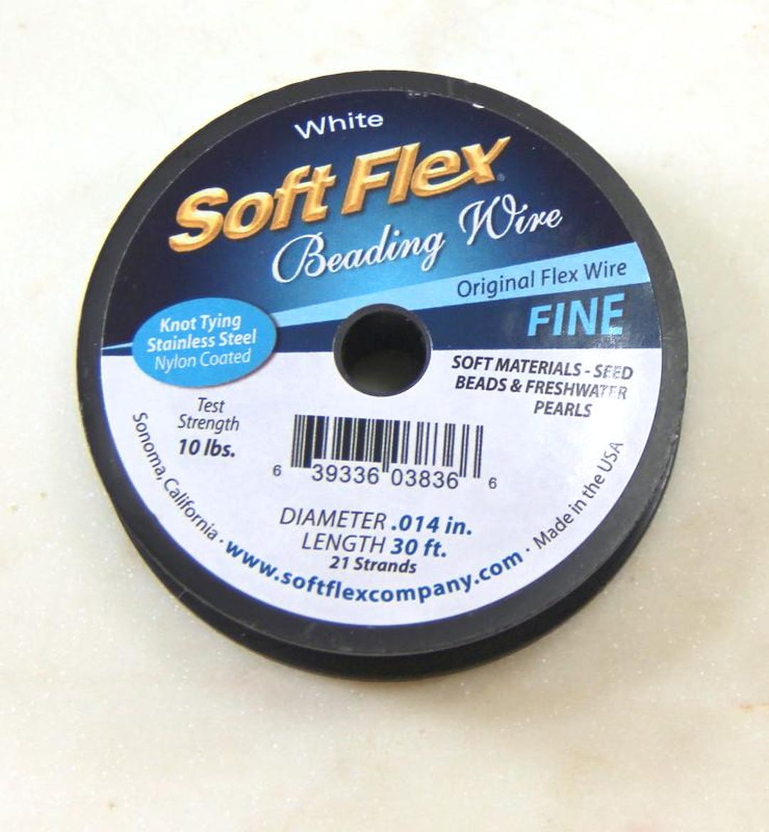 Soft Flex Beading Wire, 014in., 30 Feet, Hypoallergenic, Knot Tying ...