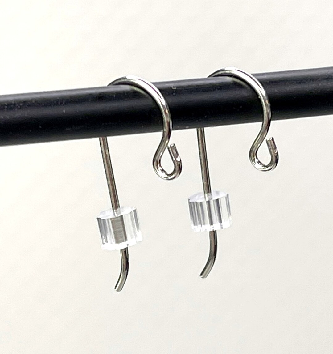 Sterling Silver Ear Wires W/ Ear Nuts, 20 Gauge 3/4 Inch Length ...