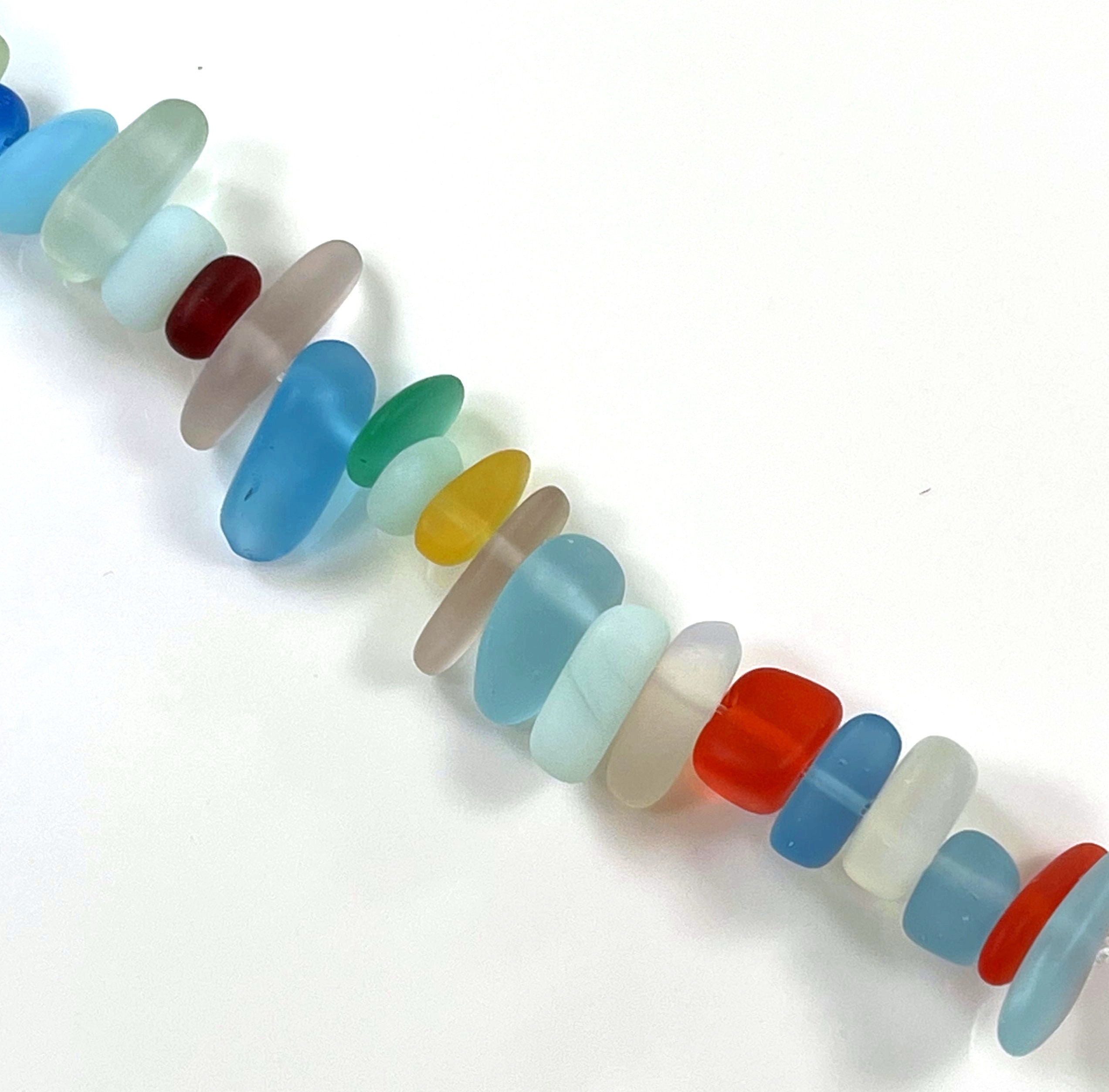 Pebble Beads, 12x9mm., Multi-colored Beads, About 12 X 9 X3 Mm ...