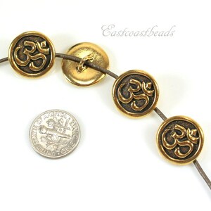 Tierracast OM Buttons, Metal Shank, Sewing Supplies, Leather Findings, Antique Gold Plated Lead ...