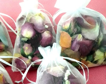 Dried Rose Petal Sachets 'rose Scented' - Etsy