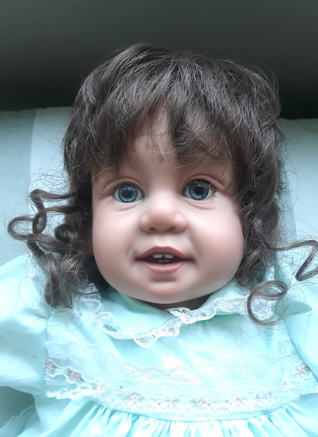 Pat Secrist Lifelike Giggles Doll, With Rare Blue Eyes. Signed by ...