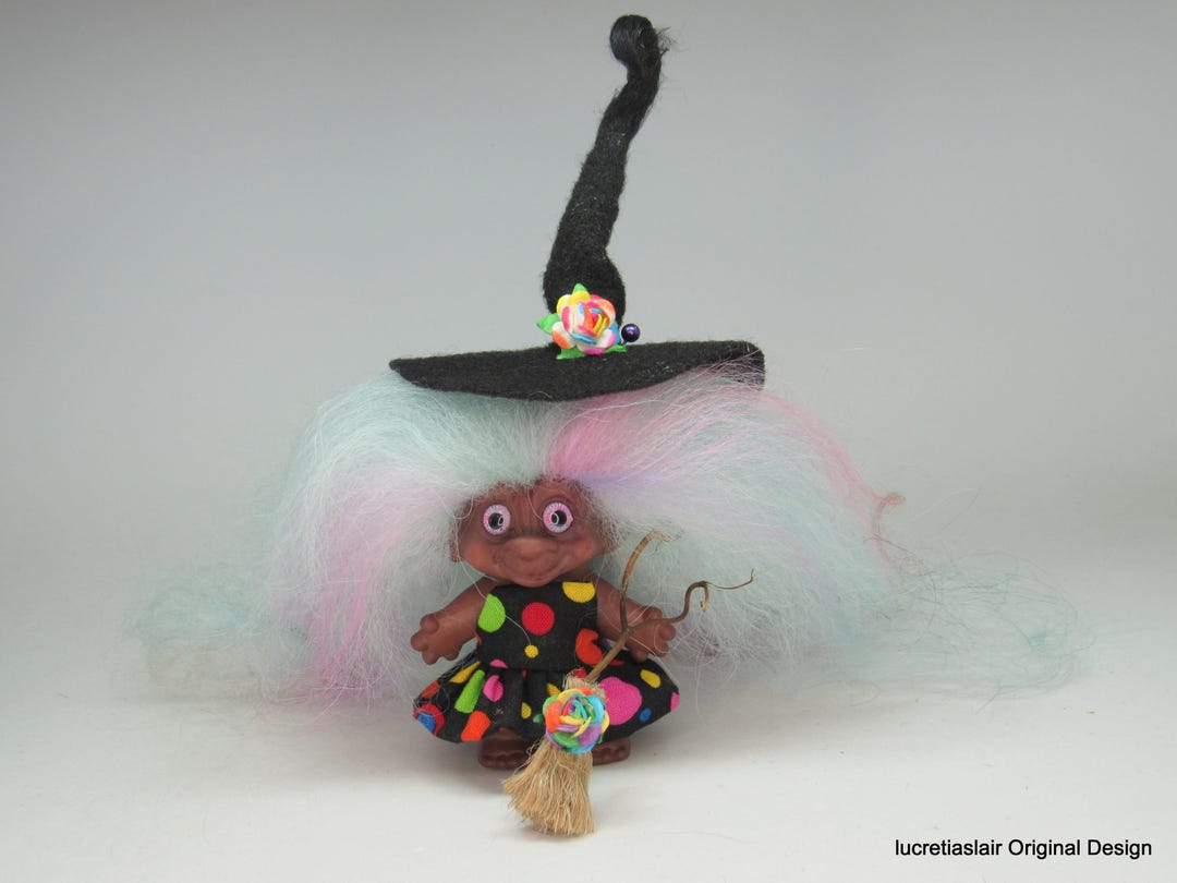 Vintage Soft Body Wishnik Troll Doll "ellenore the Witch" ~OOAK - Etsy