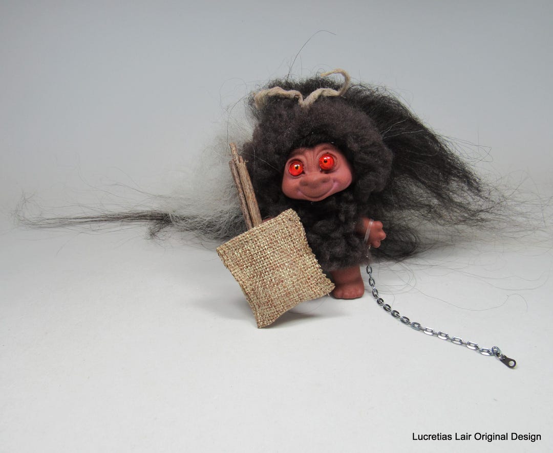 Newer Vintage Wishnik Troll Doll "kind Krampus" ~OOAK - Etsy