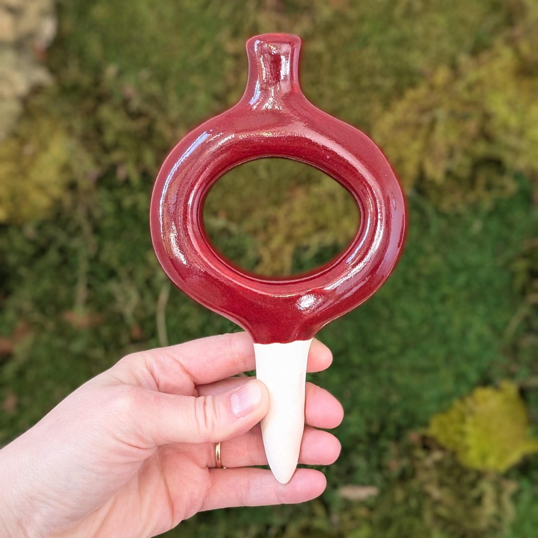 Red Water Spike, Olla, Plant Tender, Watering Bulb Bottle-shaped Self ...