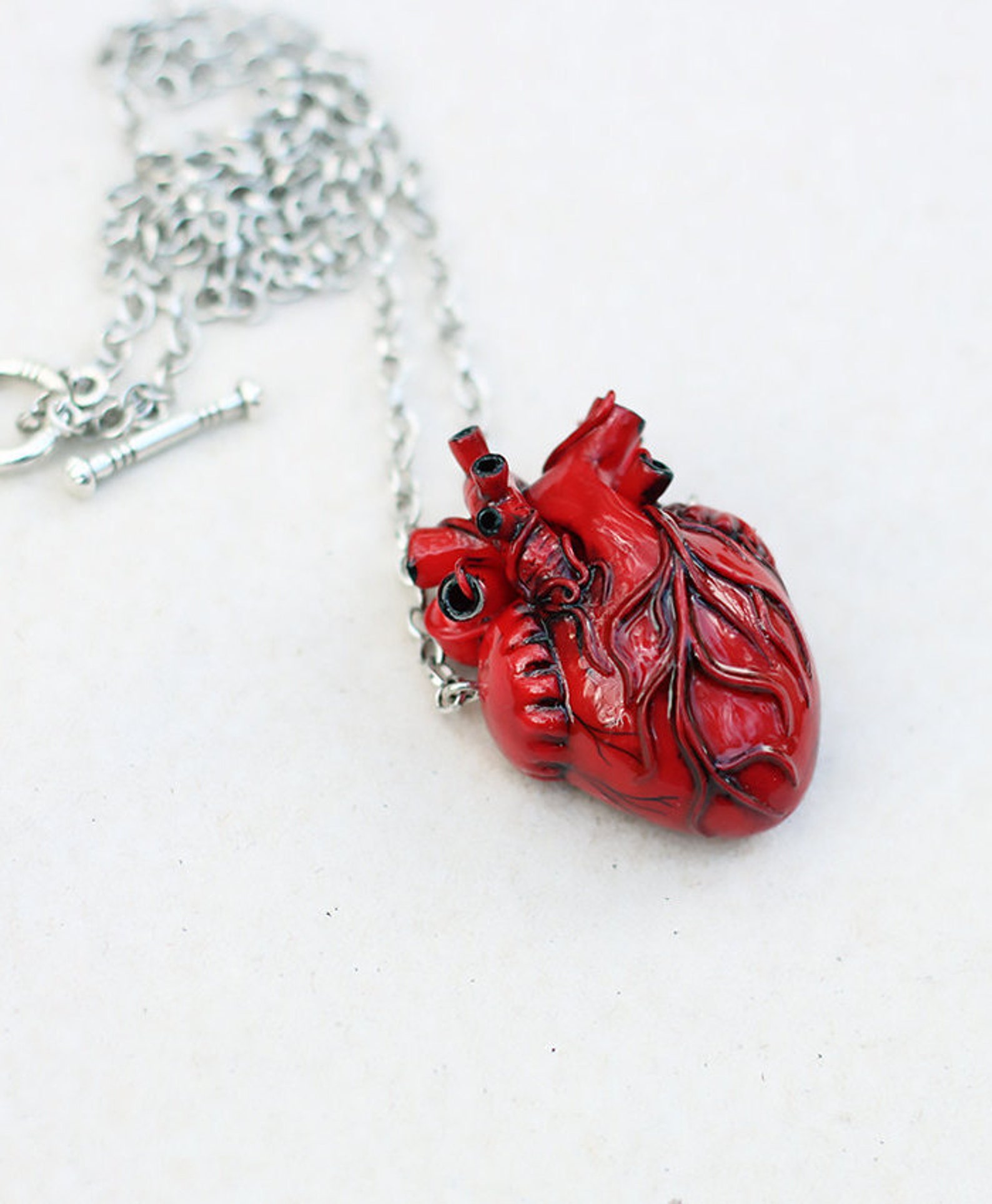 Anatomical Heart Necklace Human Heart my person Gift for | Etsy