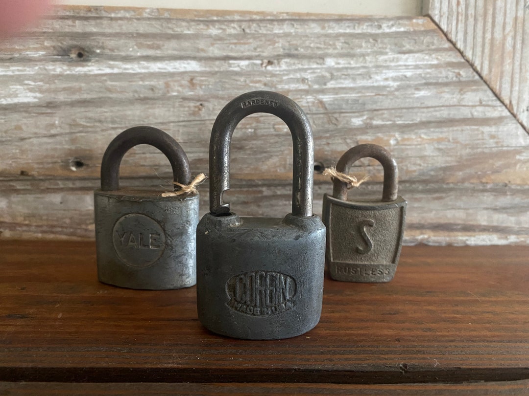 3 Old Locks Lock Padlock Corbin S Restless Slaymaker Yale - Etsy