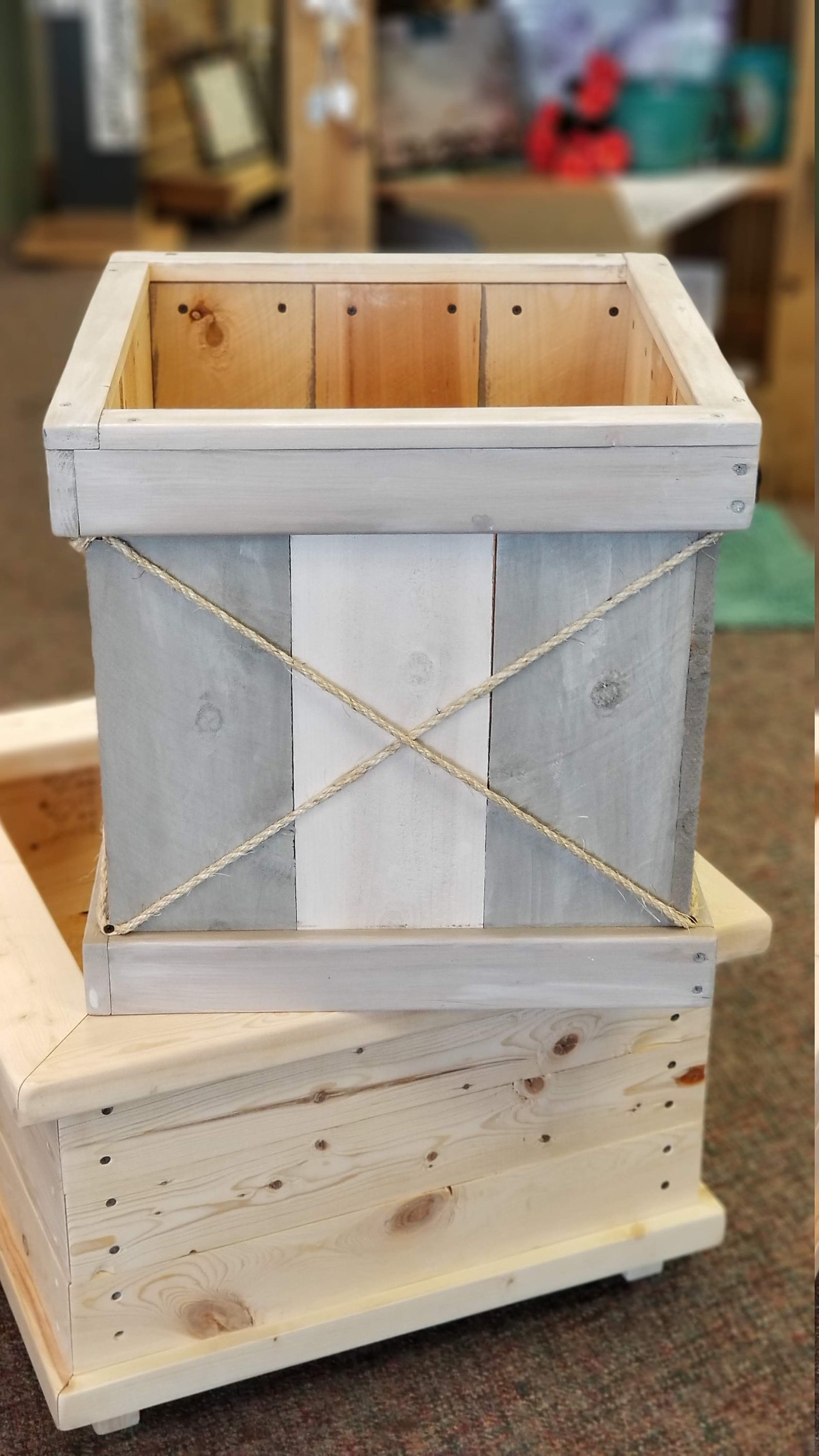 Wooden Christmas Tree Box or Planter - Etsy