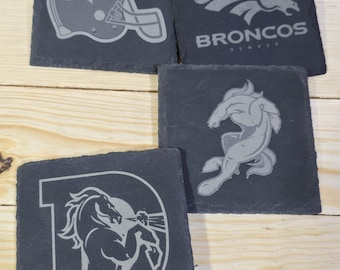 Greatest Broncos Plays: Slate Coasters (set of 4) - Etsy