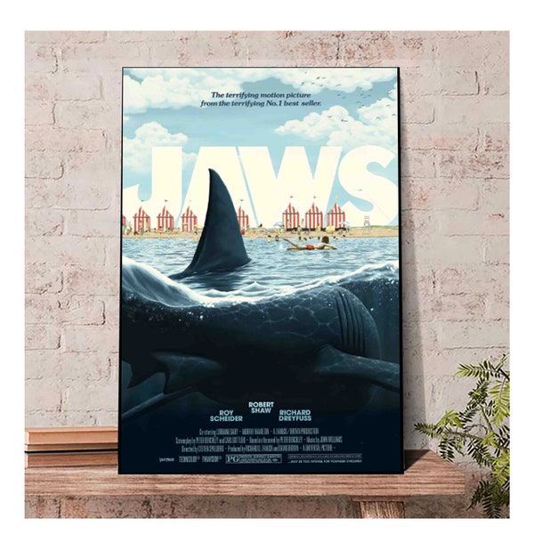Jaws Canvas - Etsy
