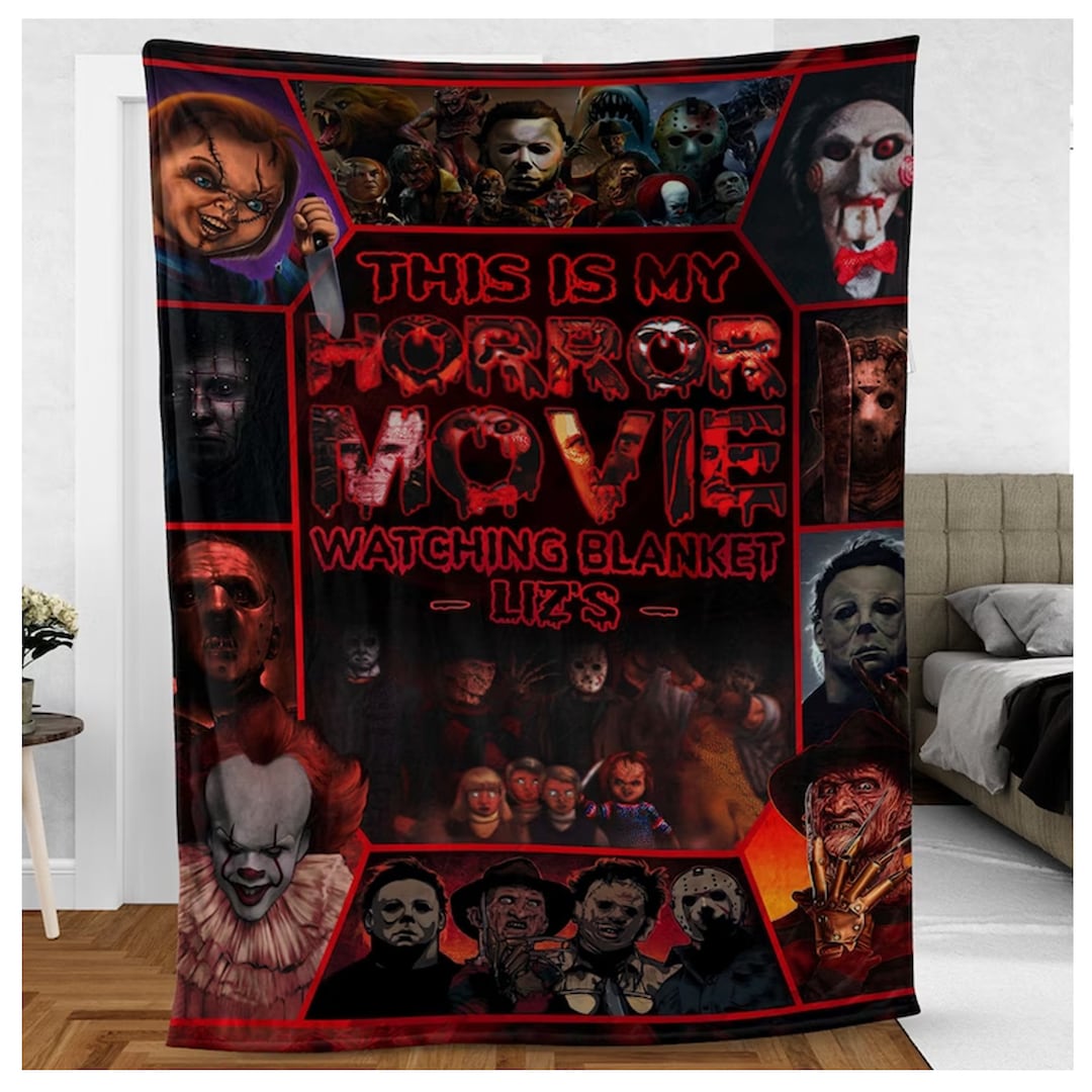 Custom This is My Horror Movie Watching Blanket Personalized - Etsy
