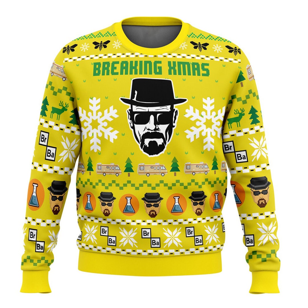 Breaking Xmas Ugly Sweater Knitted Breaking Bad Ugly - Etsy