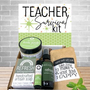 Personalized Teacher Survival Kit Gift Box • Self Care Set for Teachers ...
