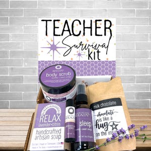 Personalized Teacher Survival Kit Gift Box • Self Care Set for Teachers ...