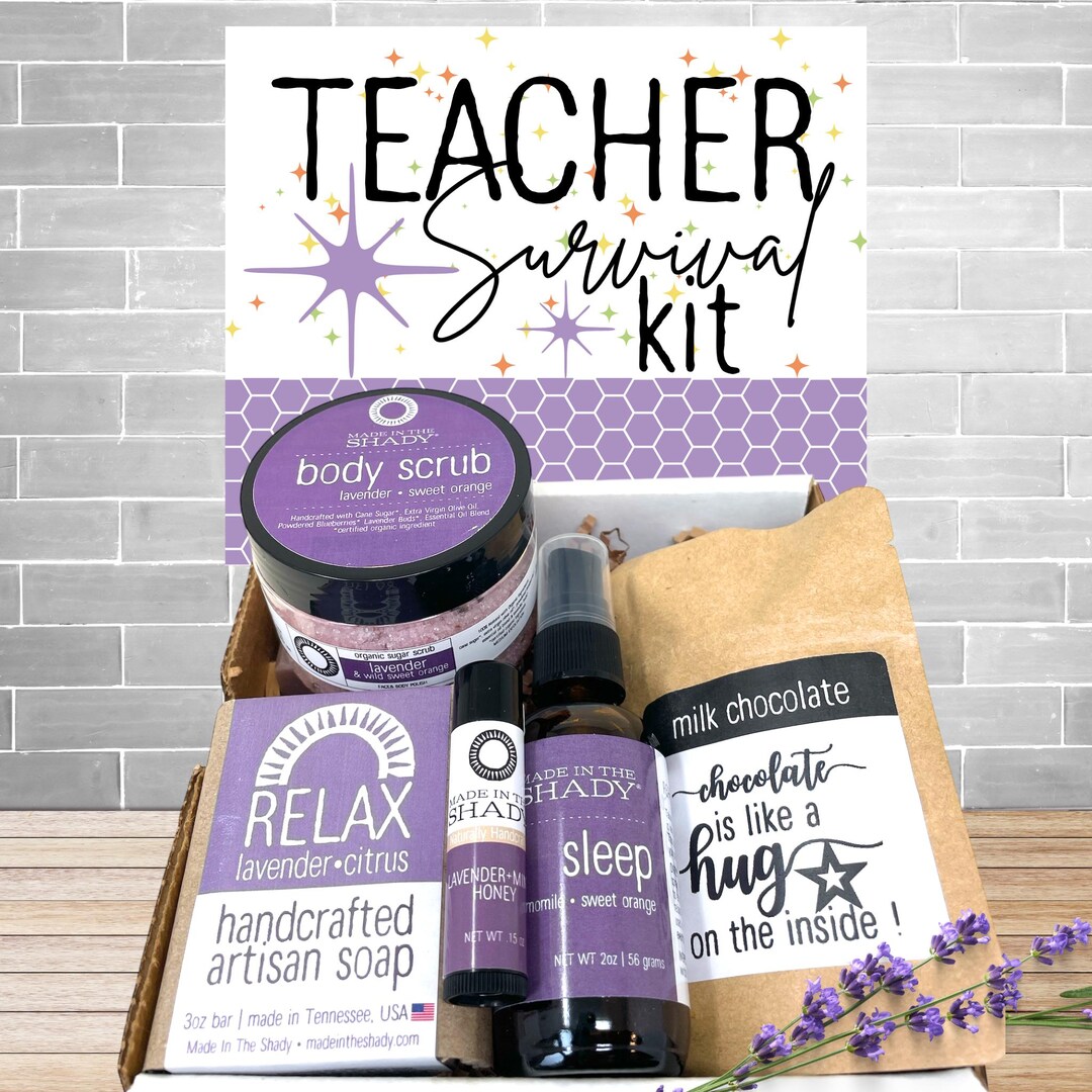 Personalized Teacher Survival Kit Gift Box • Self Care Set for Teachers ...