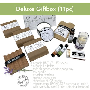 Sympathy Grief Care Gift Package - Organic Soap, Natural Soy Candle ...