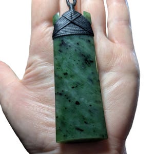 New Zealand Maori Inspired Nephrite Jade Toki Necklace XL - Etsy