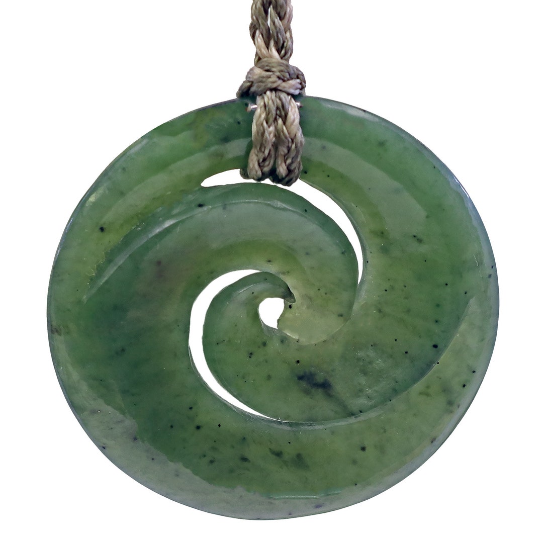 Boreal Jade Maori Greenstone Closed Koru Spiral New Life Necklace - Etsy