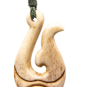 Aged Bone Fish Hook Whale Tail With New Zealand Paua Shell Inlay - Etsy