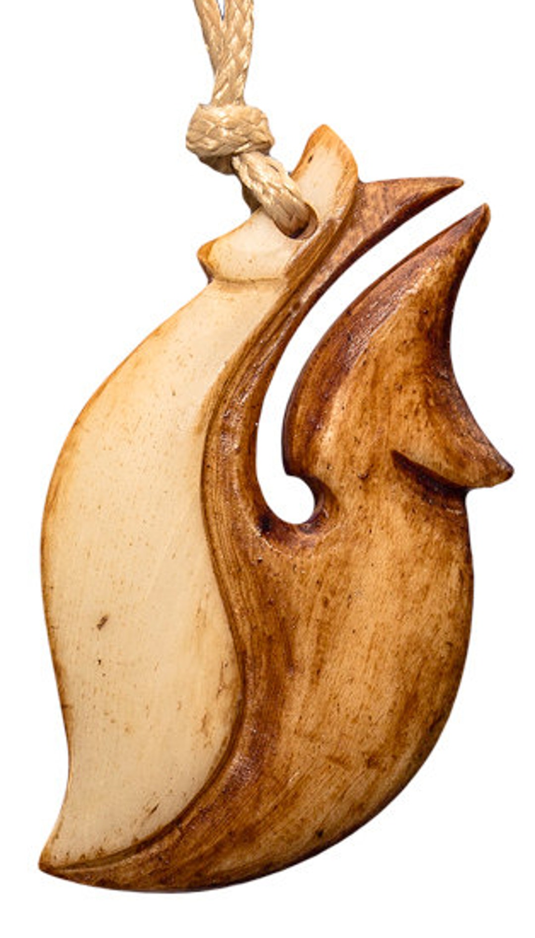 Maori Inspired Small Hand Carved Fish Hook Necklace - Etsy