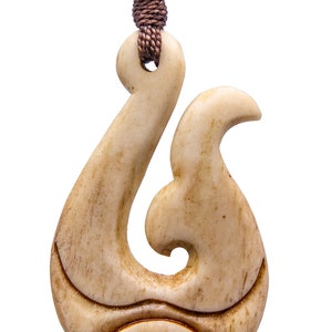 Aged Bone Fish Hook Whale Tail With New Zealand Paua Shell Inlay - Etsy
