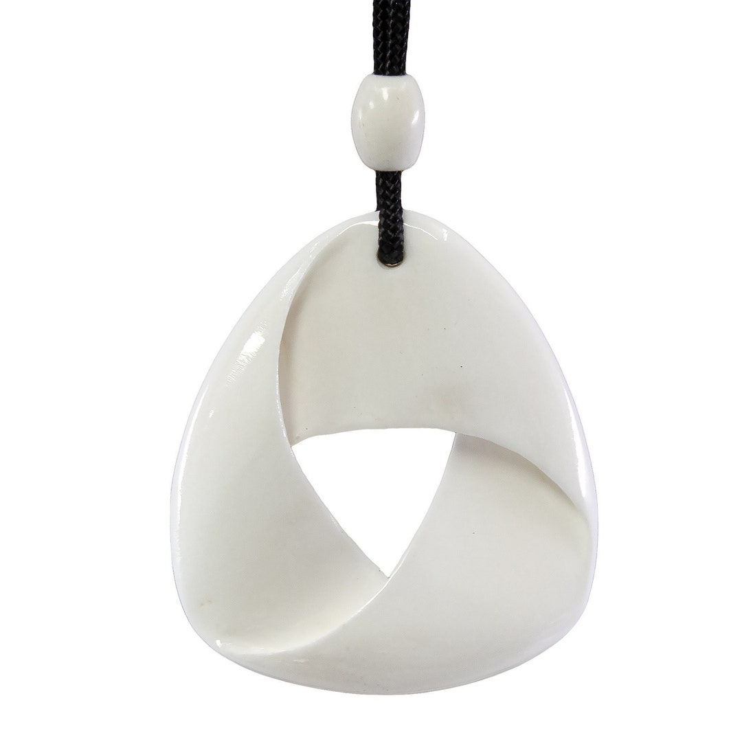 Hand Carved Bone Maori Inspired Mobius Strip Necklace - Etsy
