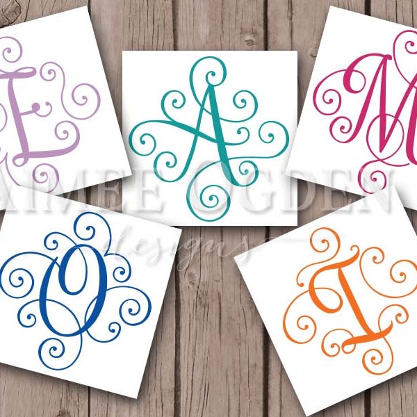 Scroll Monogram - Etsy