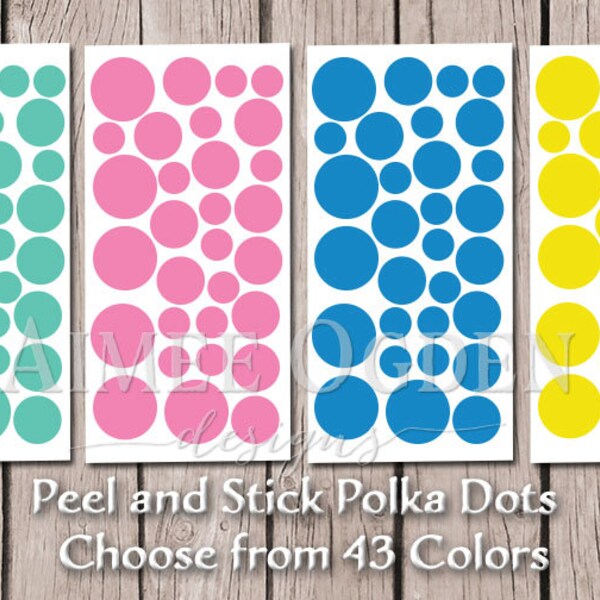 Polka Dot Labels - Etsy