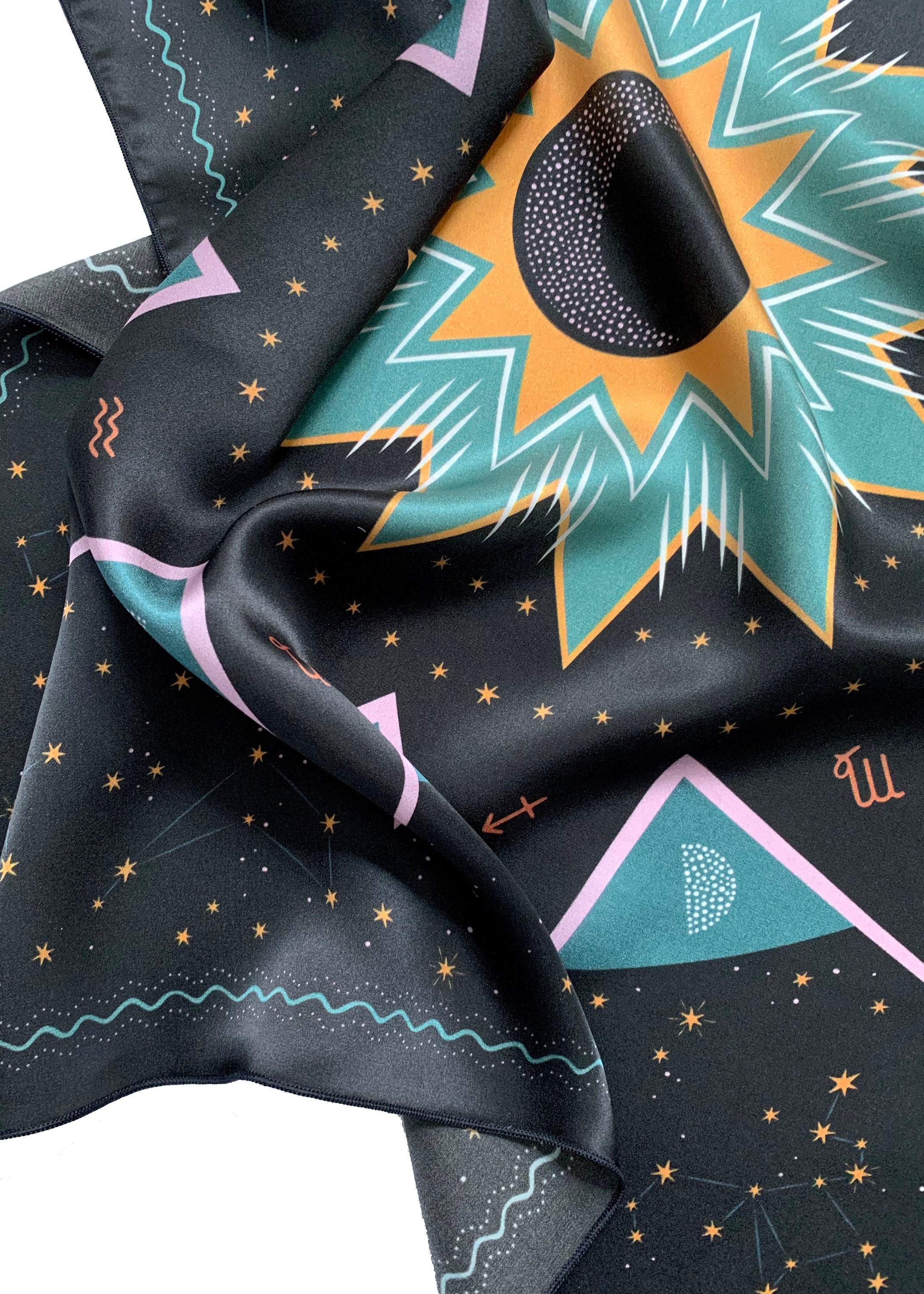 Zodiac/astrology Lunar Silk Scarf // Wallhanging // Art // Tarot Cloth ...