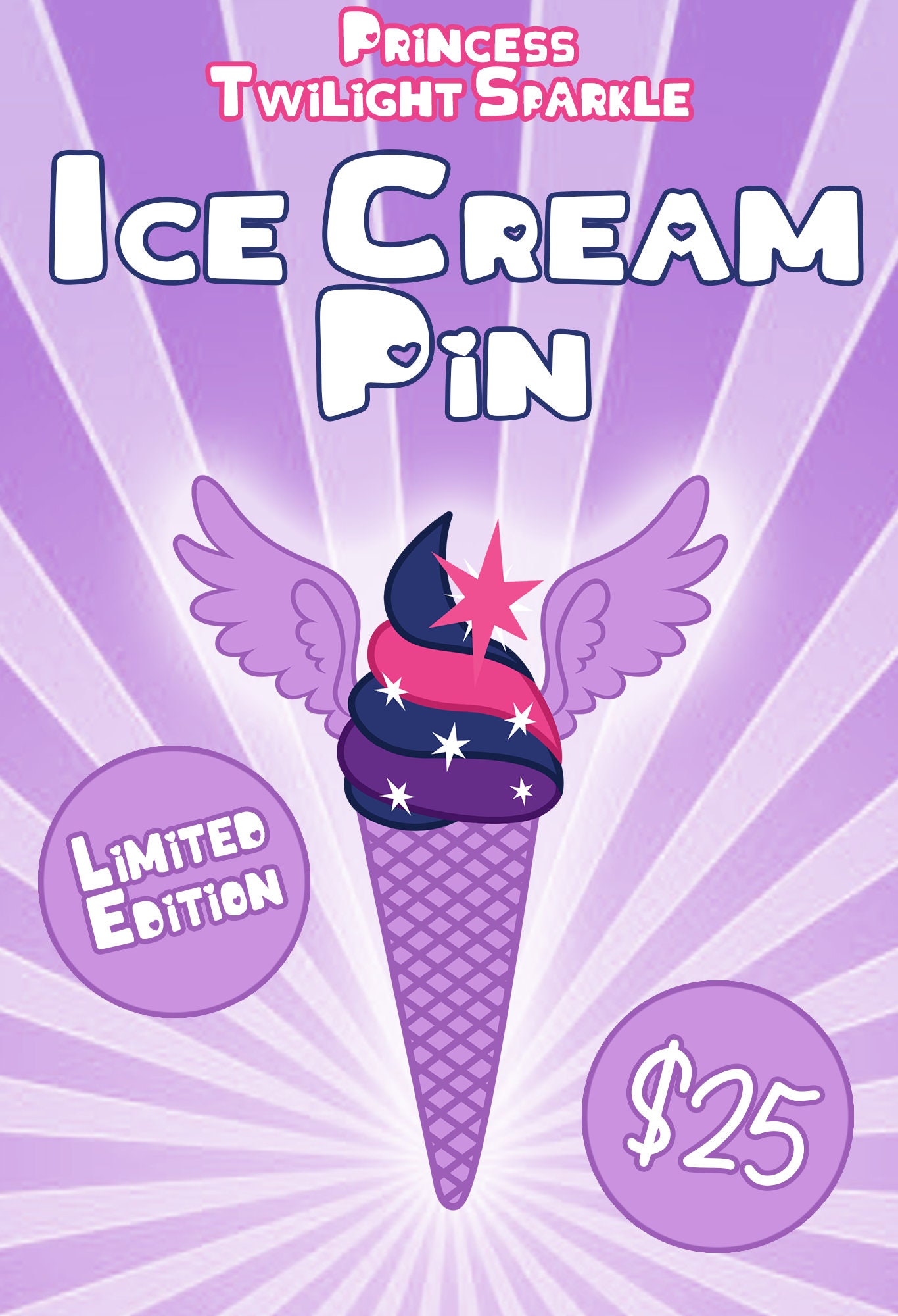 My Little Pony Princess Twilight Ice Cream Pin (1 of 7 Set) - Etsy