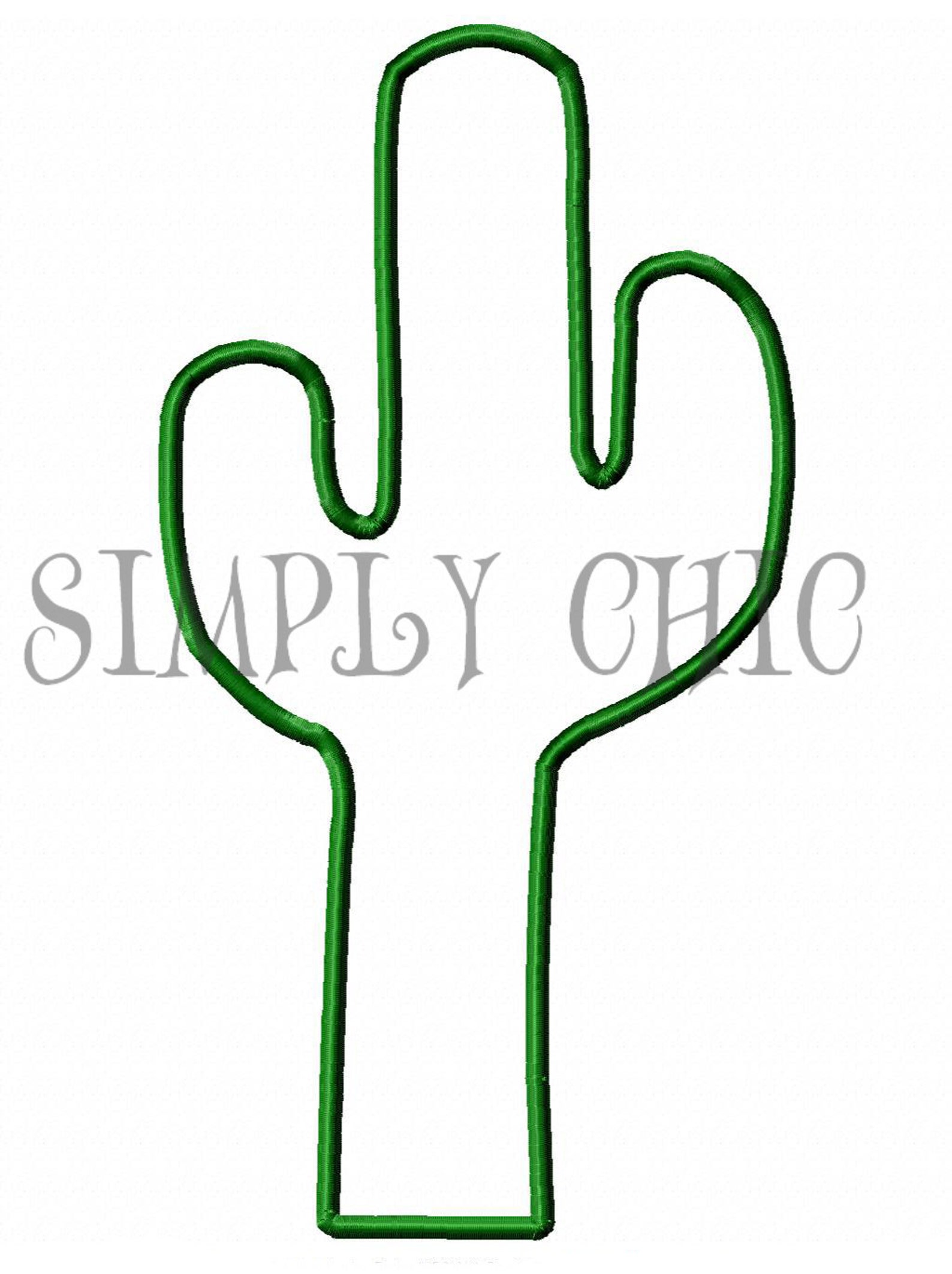 Instant Download Cactus Cacti Applique FAST STITCH Option - Etsy