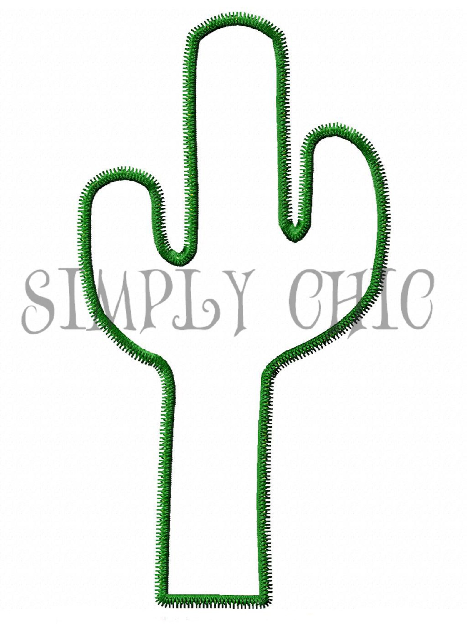 Instant Download Cactus Cacti Applique - FAST STITCH Option - Multiple ...