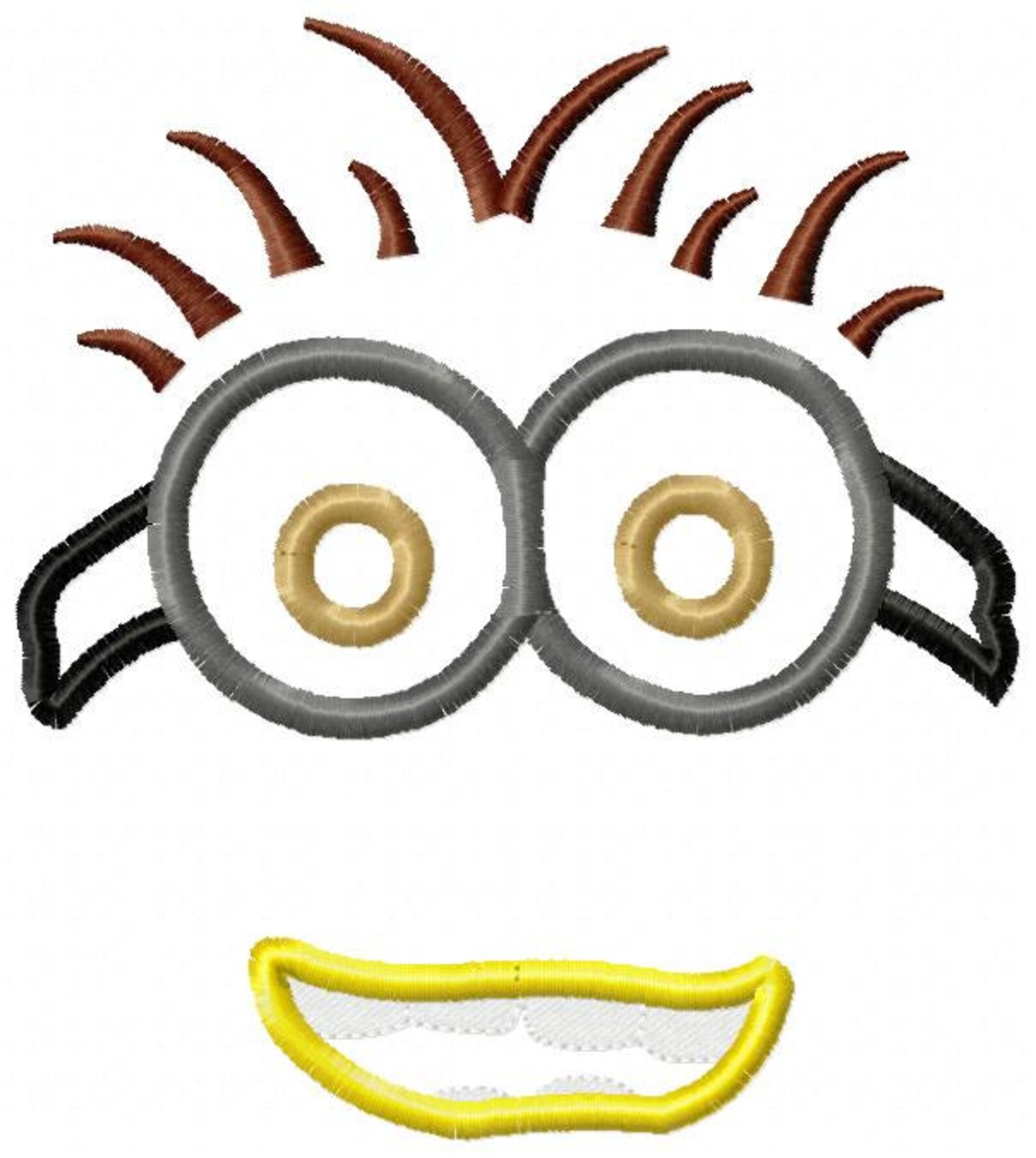 Instant Download Minion Inspired Face Applique Design - Etsy