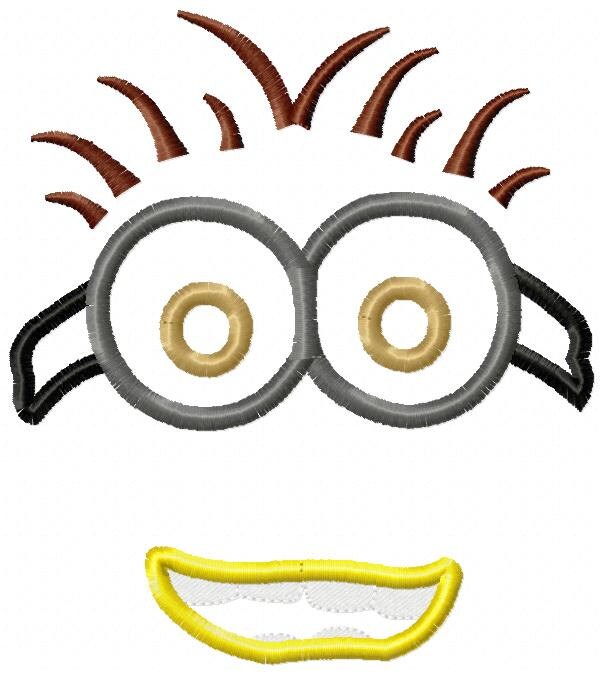Instant Download Minion Inspired Face Applique Design - Etsy