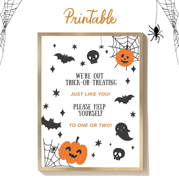 Halloween Help Yourself Signs - Etsy