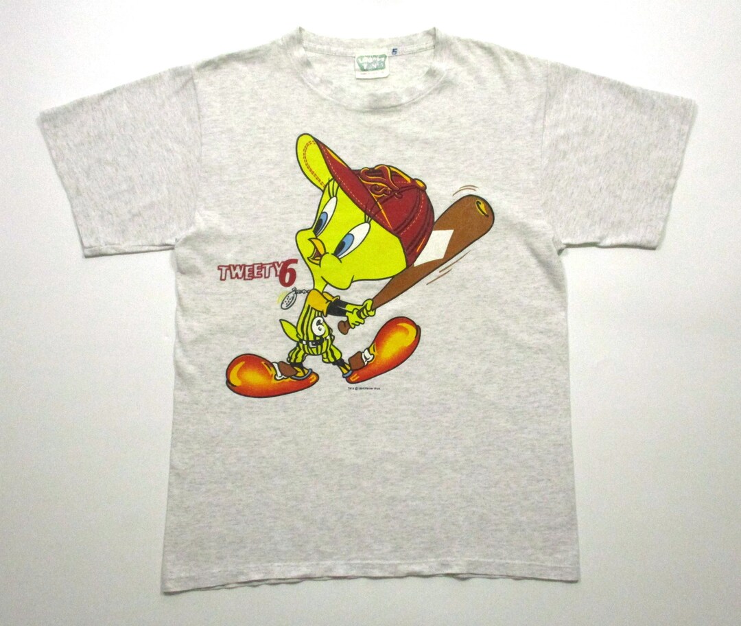 Vintage 90s Looney Tunes Tweety 6 Bird Baseball Cotton Single Stitch ...