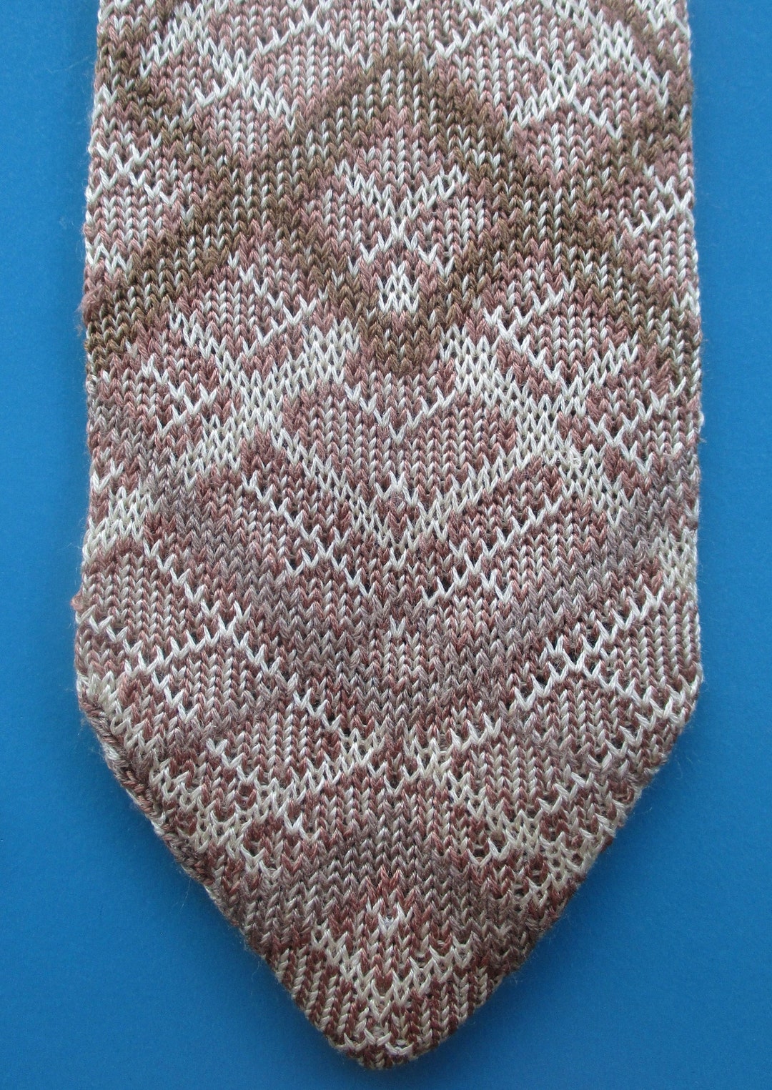 Guess Plaid Checks Pattern Beige Color Knit Silk Skinny Cravat Regular ...