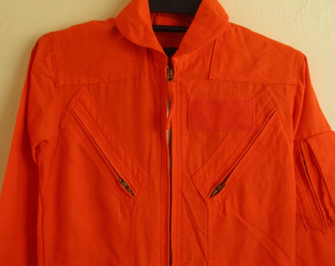 Vintage 80s Flight Suits Ltd. CWU 27/P Made in USA Orange 100% Nomex ...