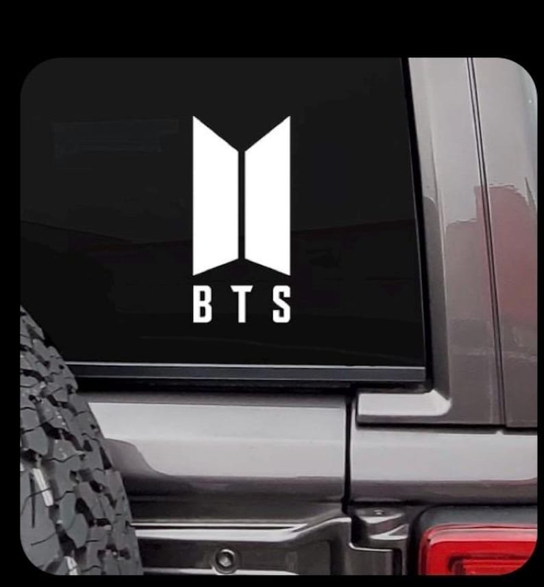 BTS New Logo Text BTS Car Die Cut Vinyl Decal Bumper Sticker for Car ...