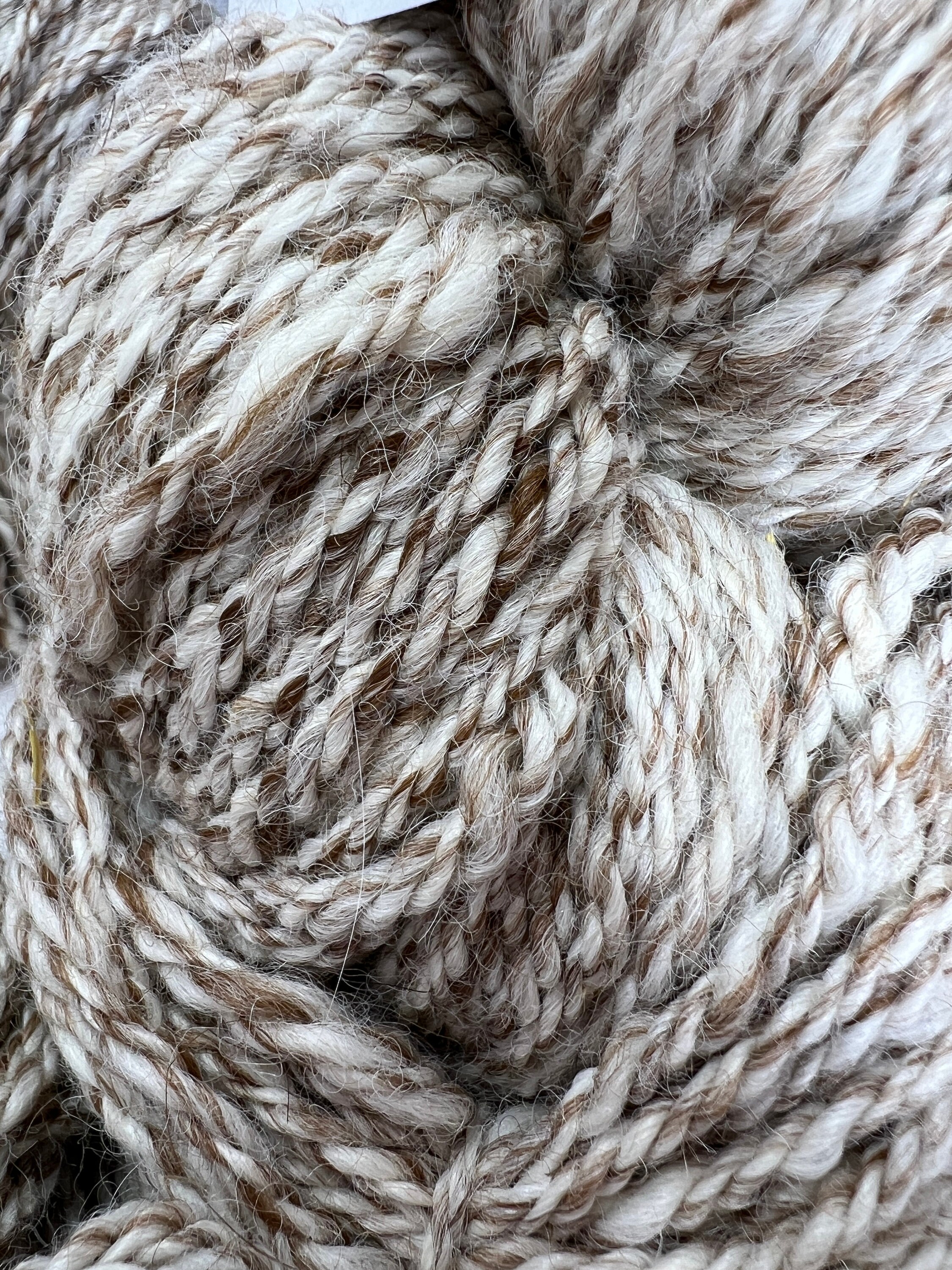 3 Ply Bulky Weight Alpaca Yarn Beige and Brown Marled 200 Yards 100% ...