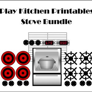 DIGITAL DOWNLOAD Dramatic Play Oven Printable Decal Set/ Girl | Etsy