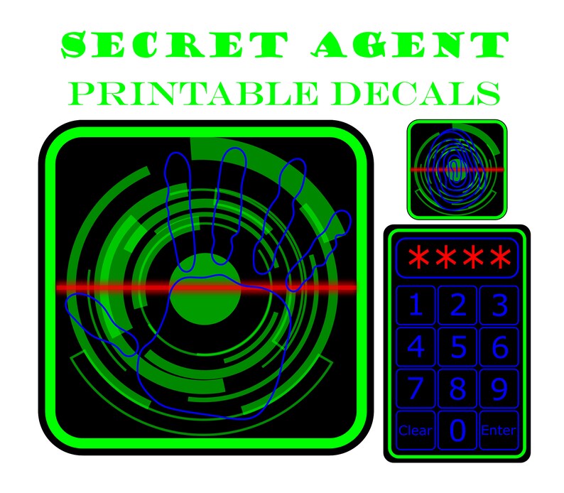 Printable Hand & Thumb Scanner Decals | Spy and Superhero Playhouse ...