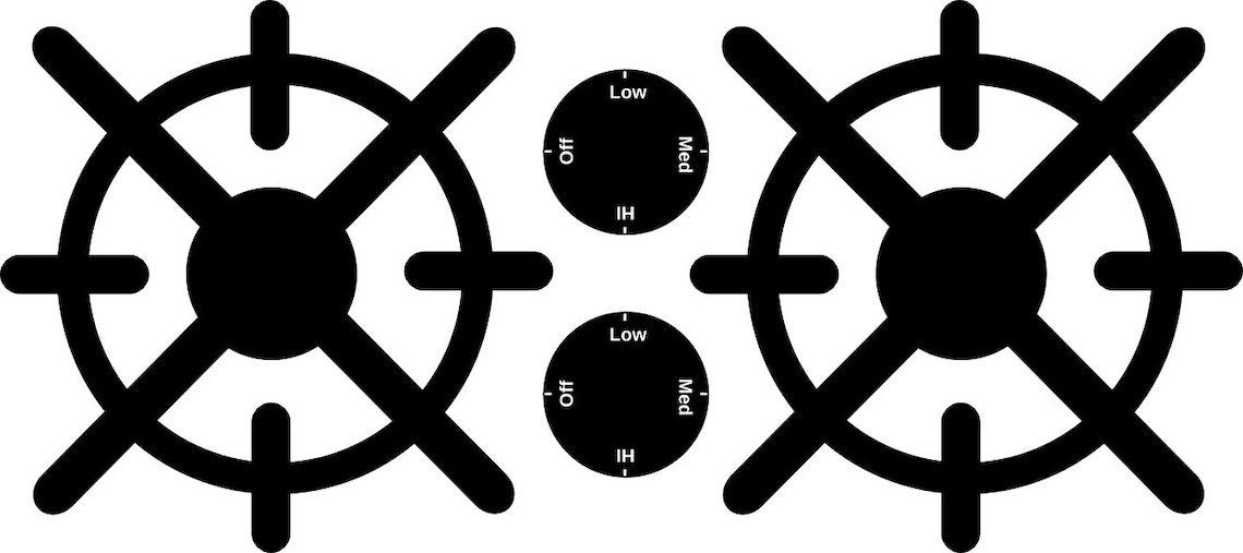 VINYL Printatoy Gas Stove Top Dramatic Play Kitchen Decals. - Etsy