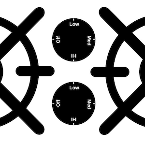 VINYL- Printatoy Gas Stove Top Dramatic Play Kitchen Decals. DIY Gas ...