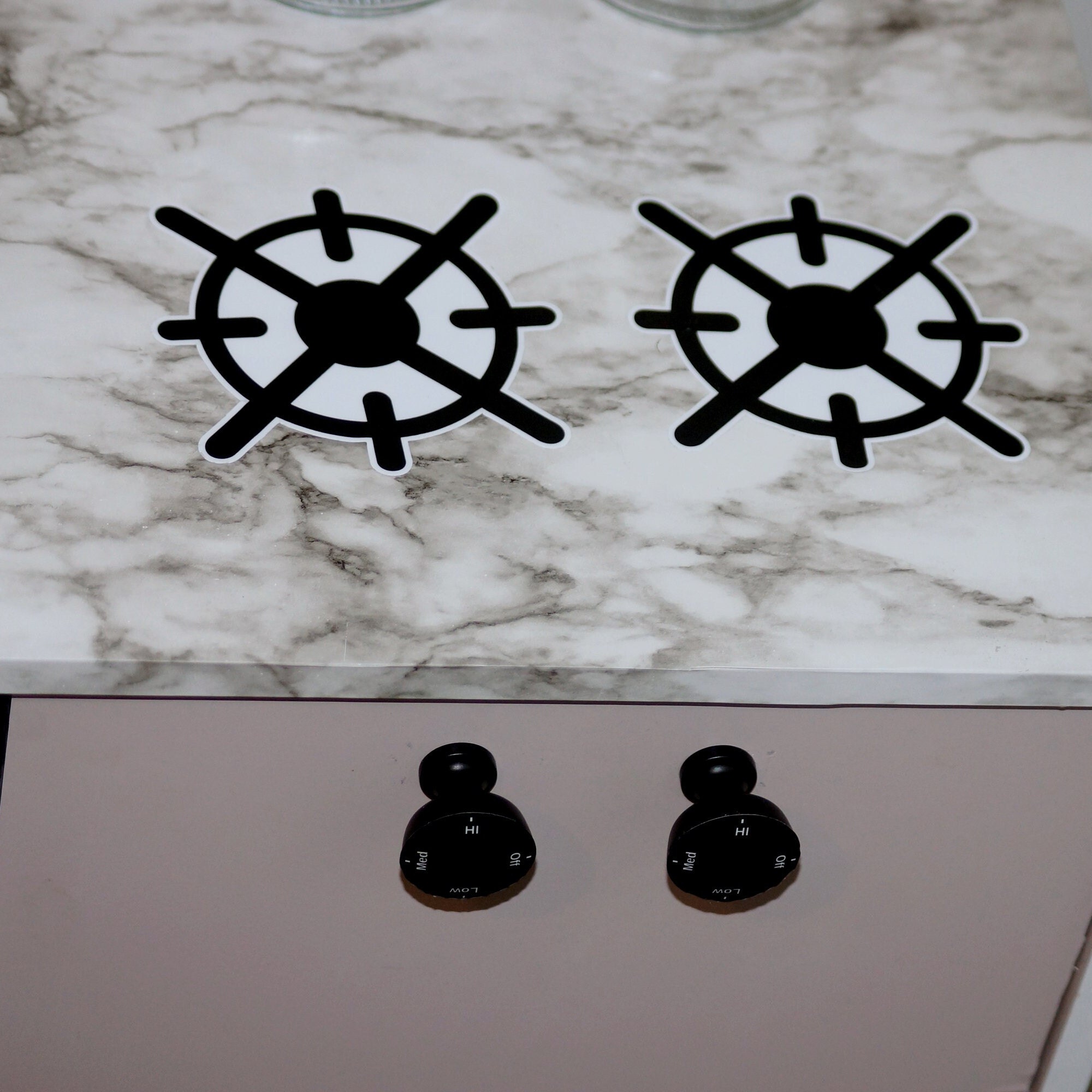 Gas Stove Top Play Kitchen Decals. Pretend Burner Stickers. (VINYL) - Etsy